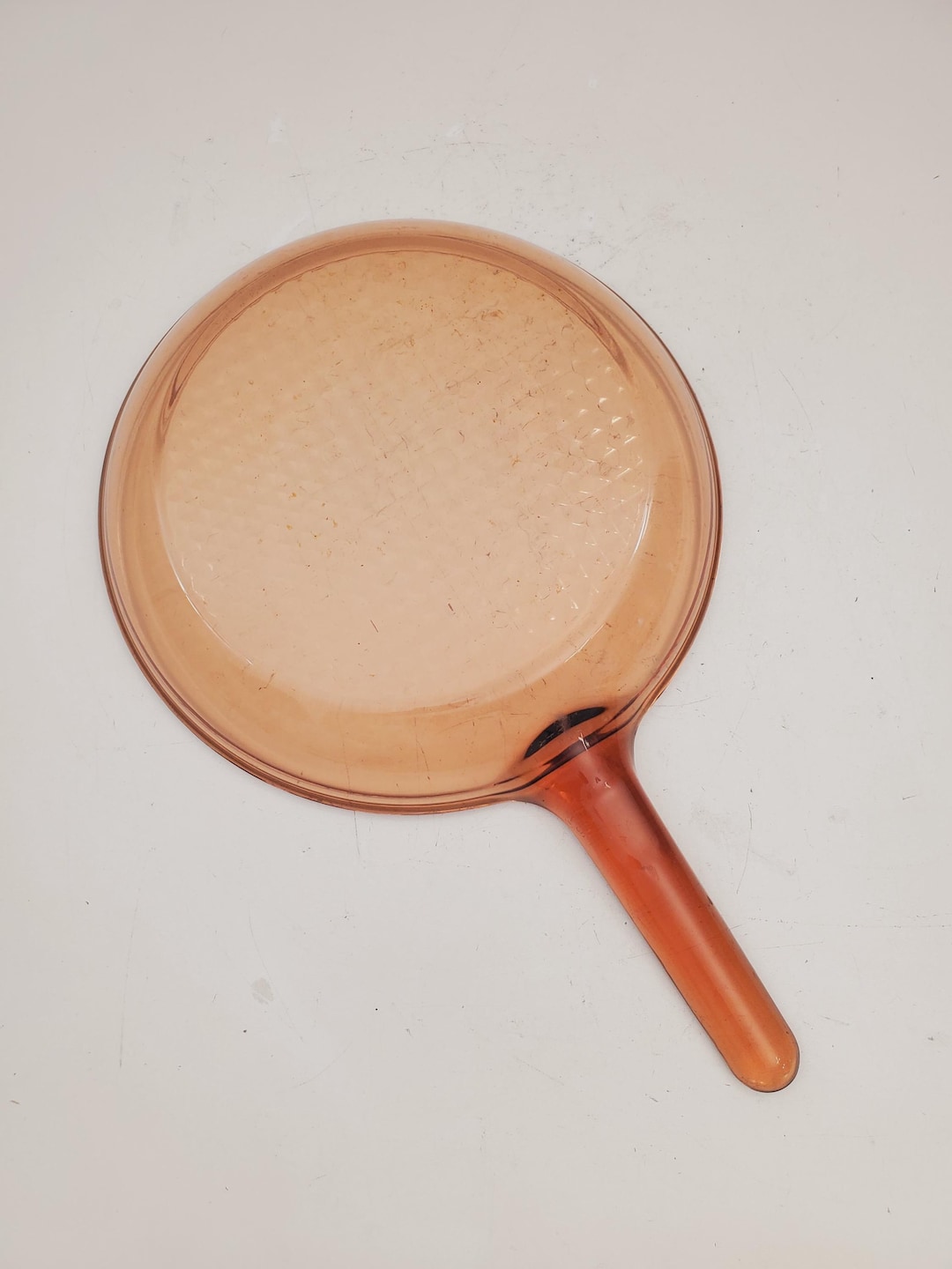 Vintage Corning Cookware Vision Amber Glass Fry Pan. Made in France ...