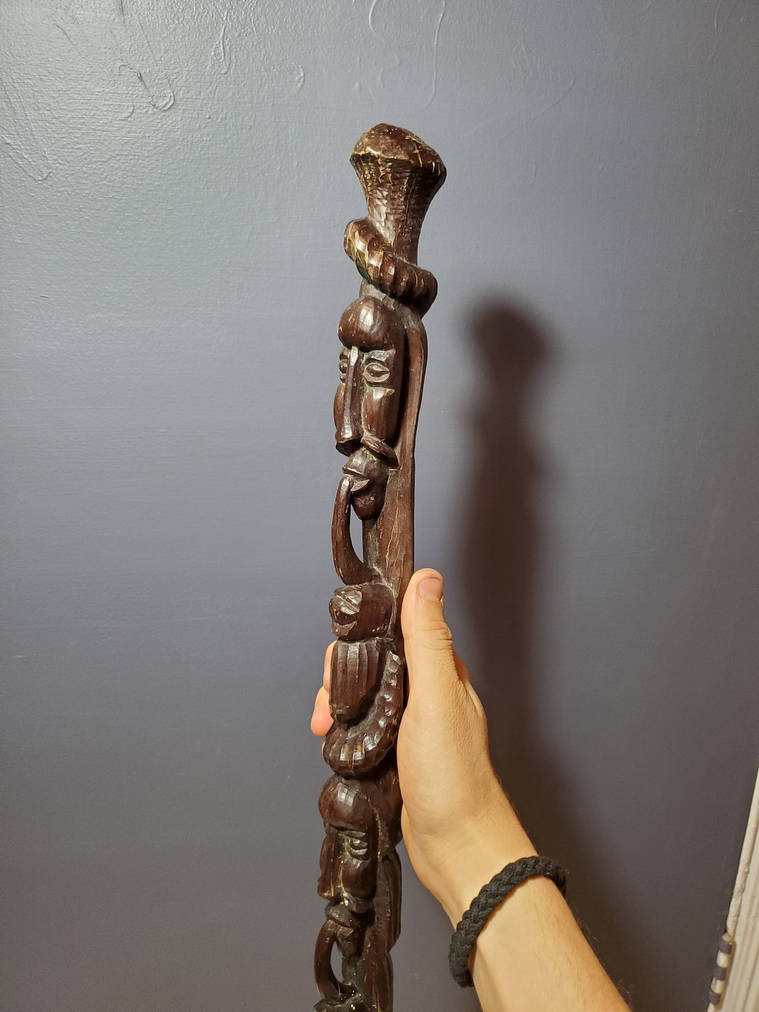 Vintage Engraved Walking Stick, Cane for Men and Woman, Wooden Walking ...