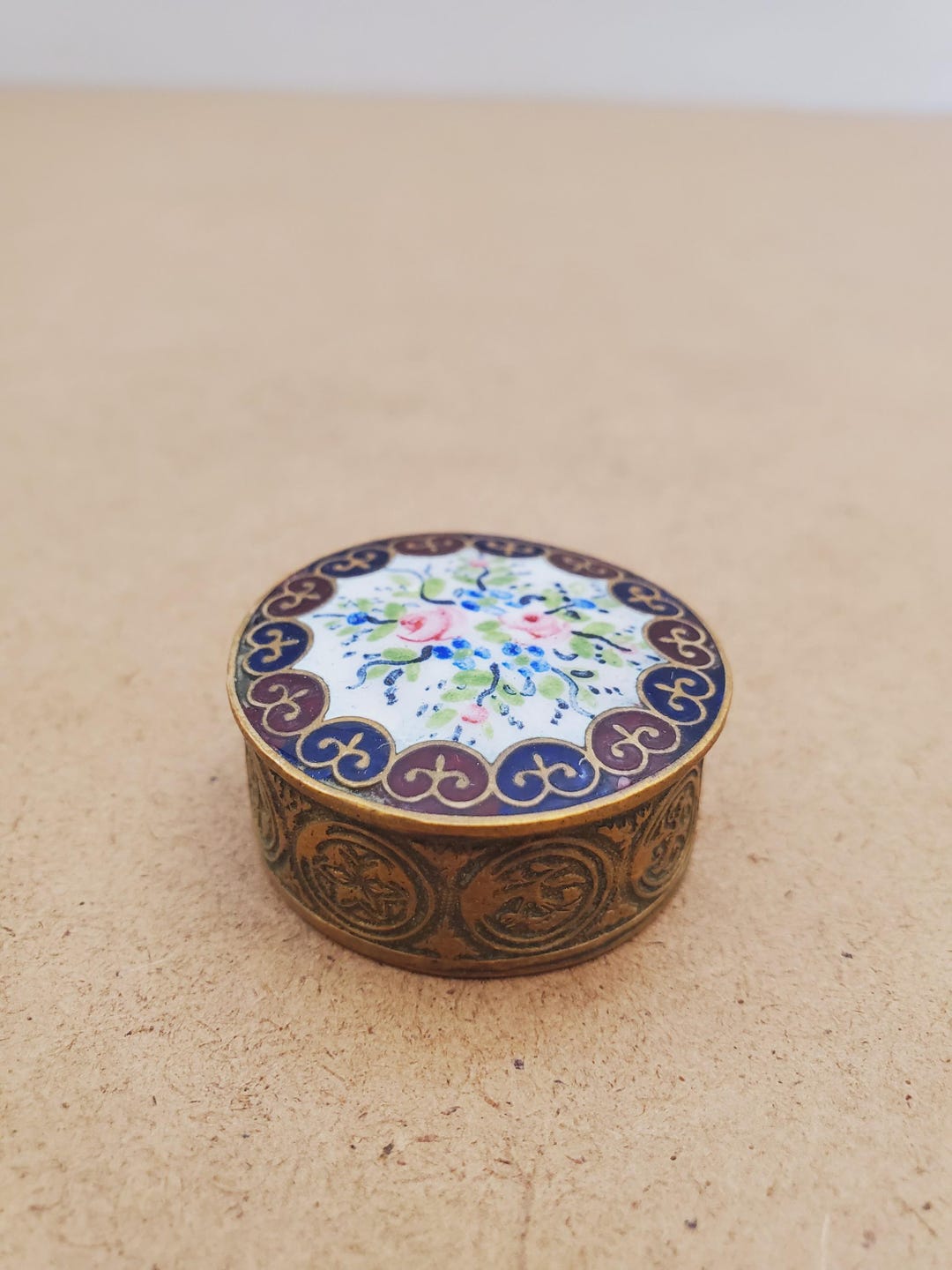 Handmade Box, Brass Box / Mirror Inside, Jewelry Box With Lid, Vintage ...