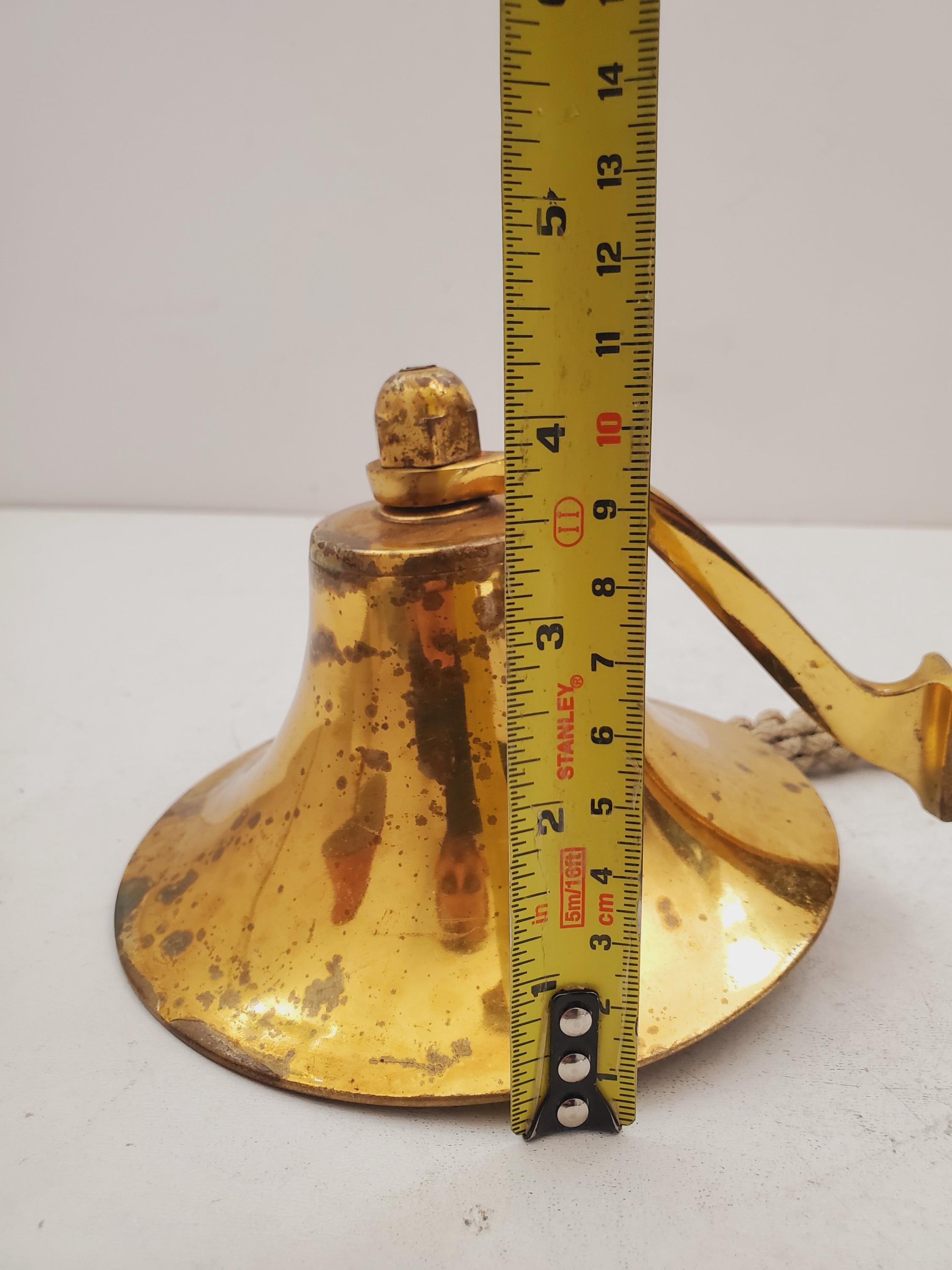 Vintage Brass Hand Bell - Handheld Solid Brass Bell With Charming Tone ...