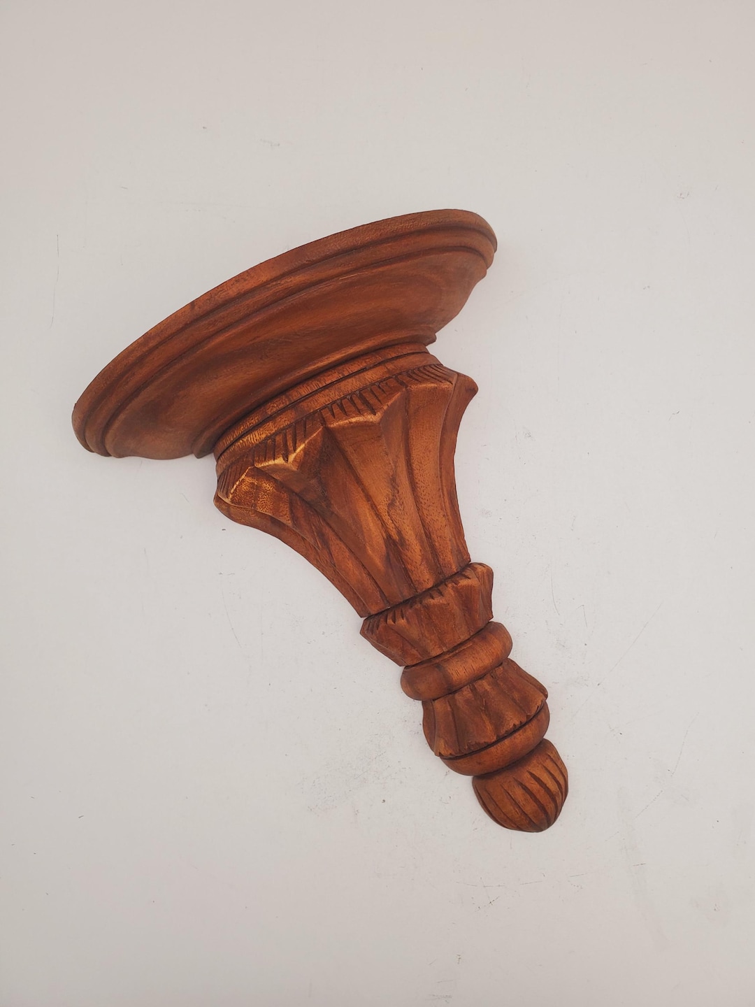 Rustic Floating Half Round Shelf - Semi Circle Wall Mounted - Solid ...