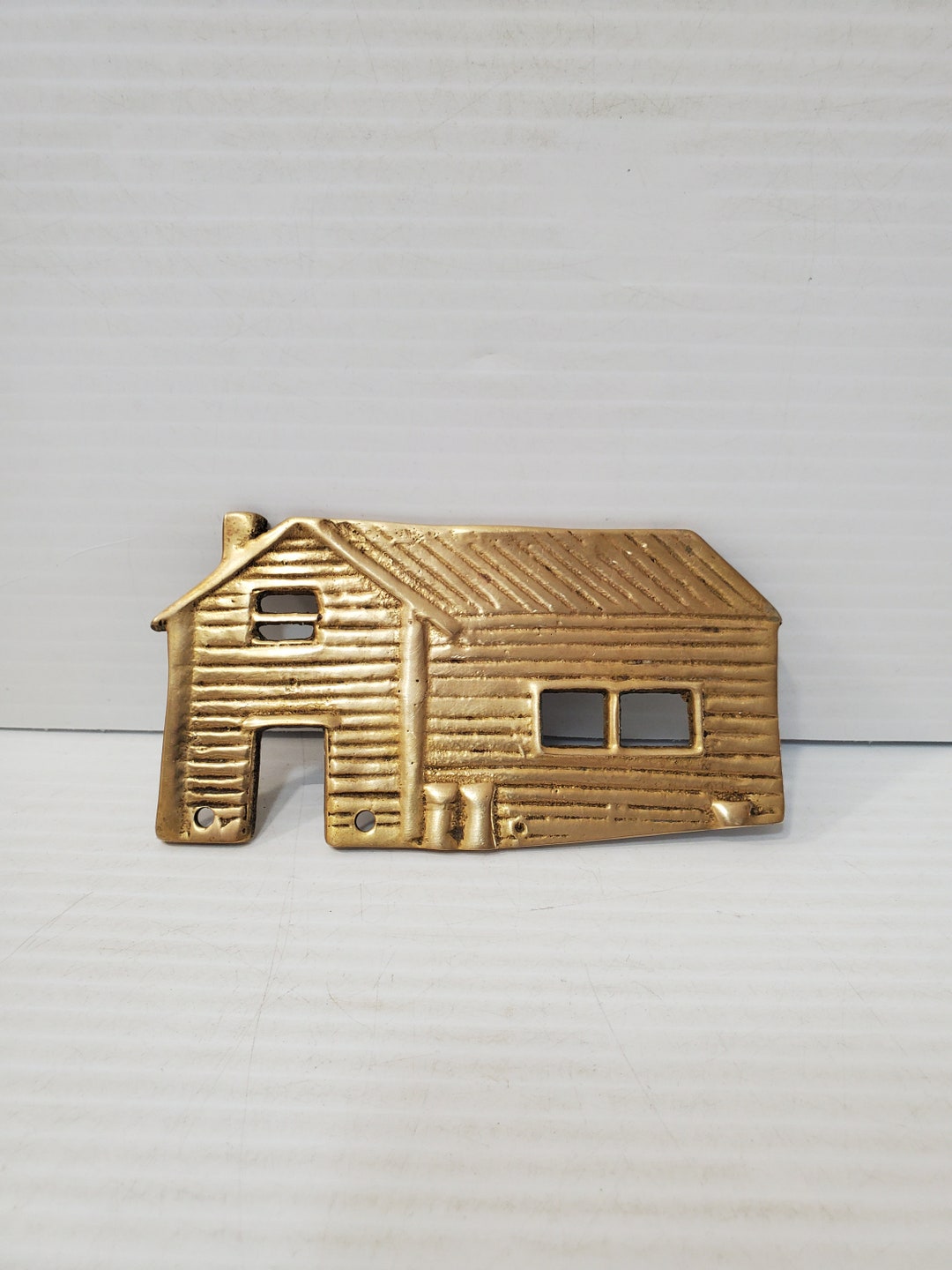 Vintage Brass Wall Decor Home Sweet Home Wall Mounted Attractive Aged ...