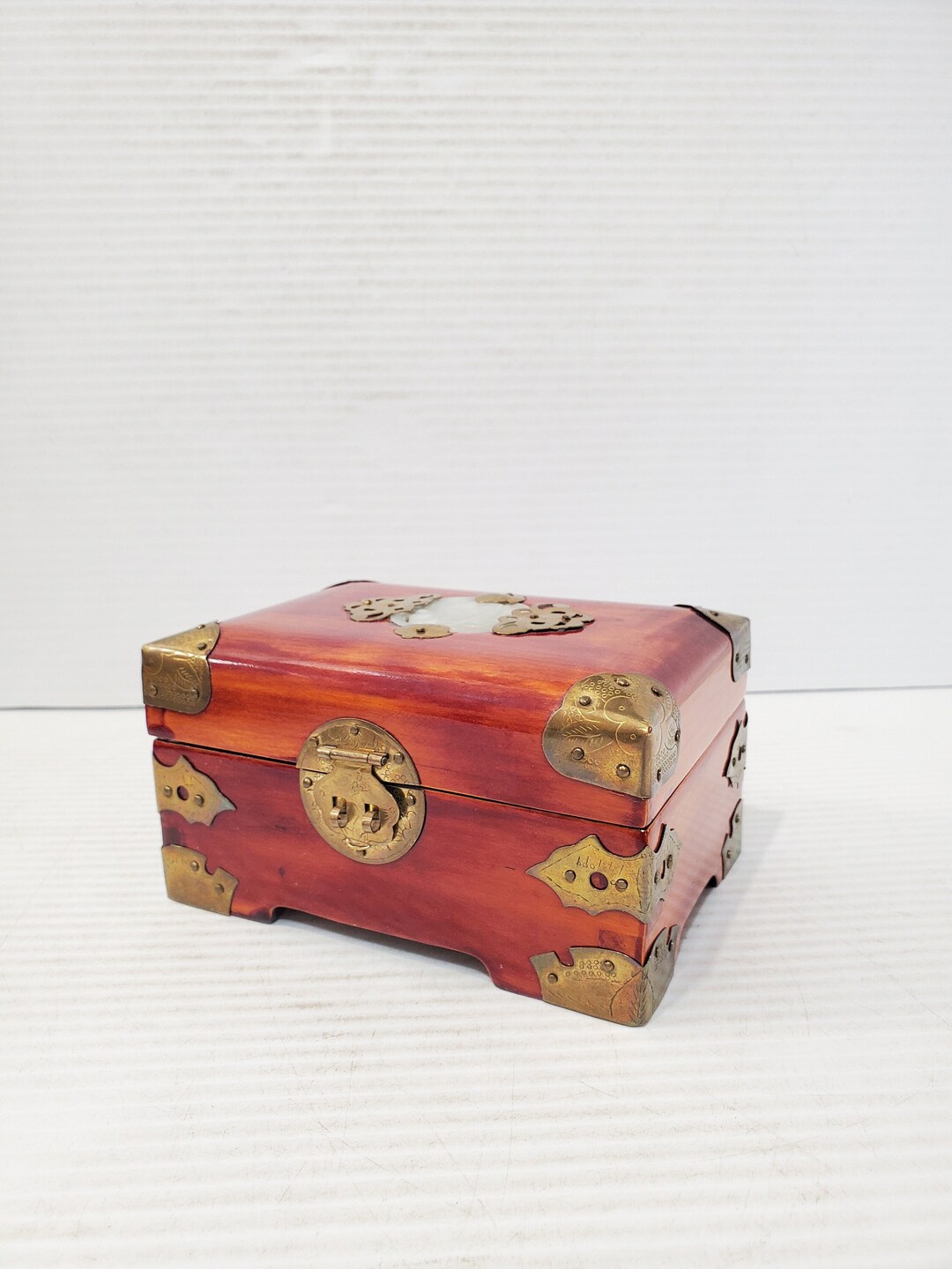 Vintage Oriental Box, Chinoiserie Jewelry Box, Chinese Wooden Box With ...