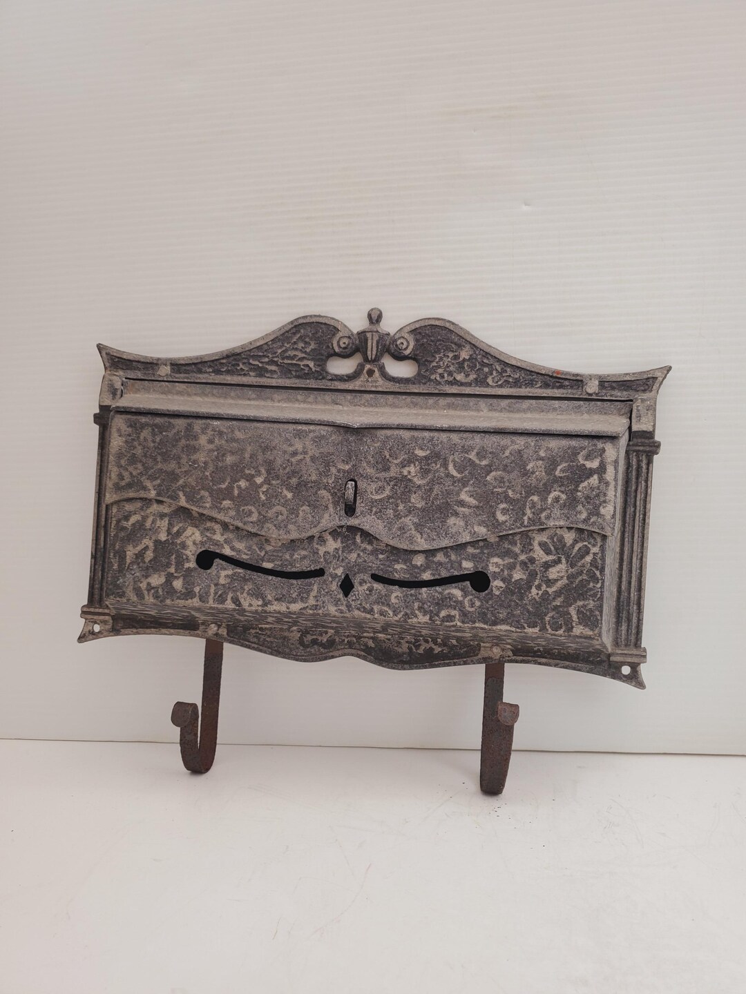 Vintage Metal Mailbox, House Mailbox, Porch Decor, Apartment Mailbox ...