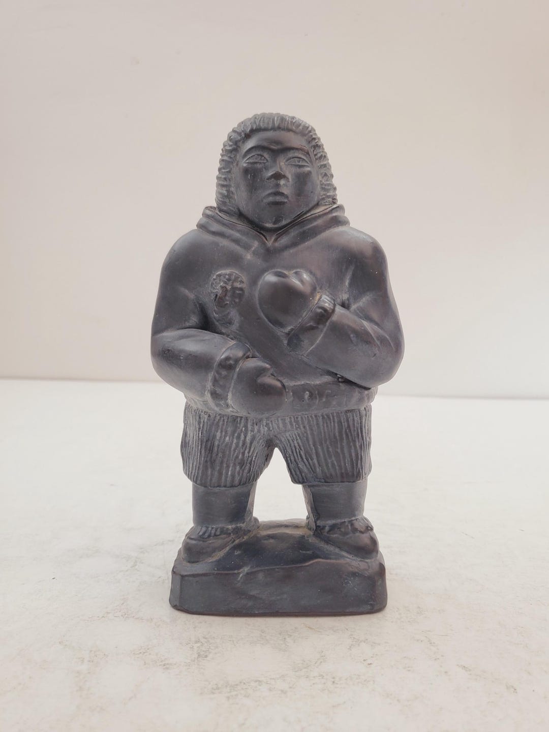 Vintage Inuit Signed Numbered Eskimo Art Canada Hand Carved Soapstone ...