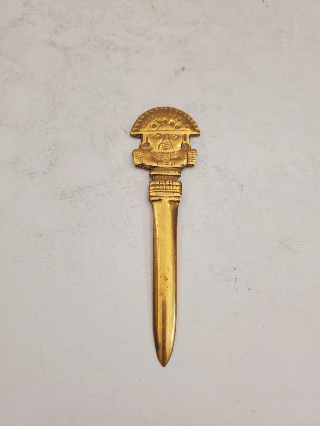 Vintage Letter Opener Solid Brass Lightweight Envelope Slitter Mail ...