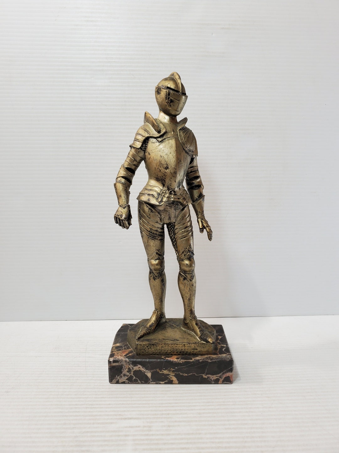 Medieval Knight Knight Statue Knight Figurine Gold Knight - Etsy
