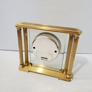 Vintage Clock Beveled Glass Quartz Clock - Vintage Desk Table or Mantle ...