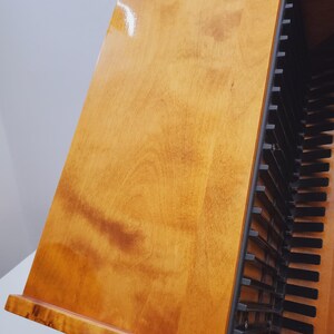 Vintage Rotating Wood CD Holder Carousel, Compact Disc Rack Wooden CD ...