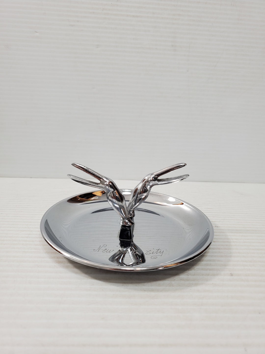 Mid Century Pelican Chrome Ash Tray Vintage Ashtray Chrome Pelican ...