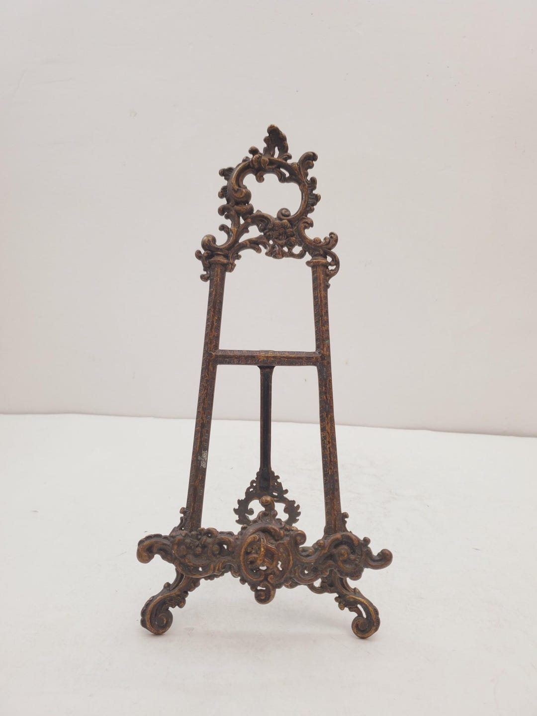 Decorated Brass Display Stand for Icons - Ornate Tabletop Metal Easel ...