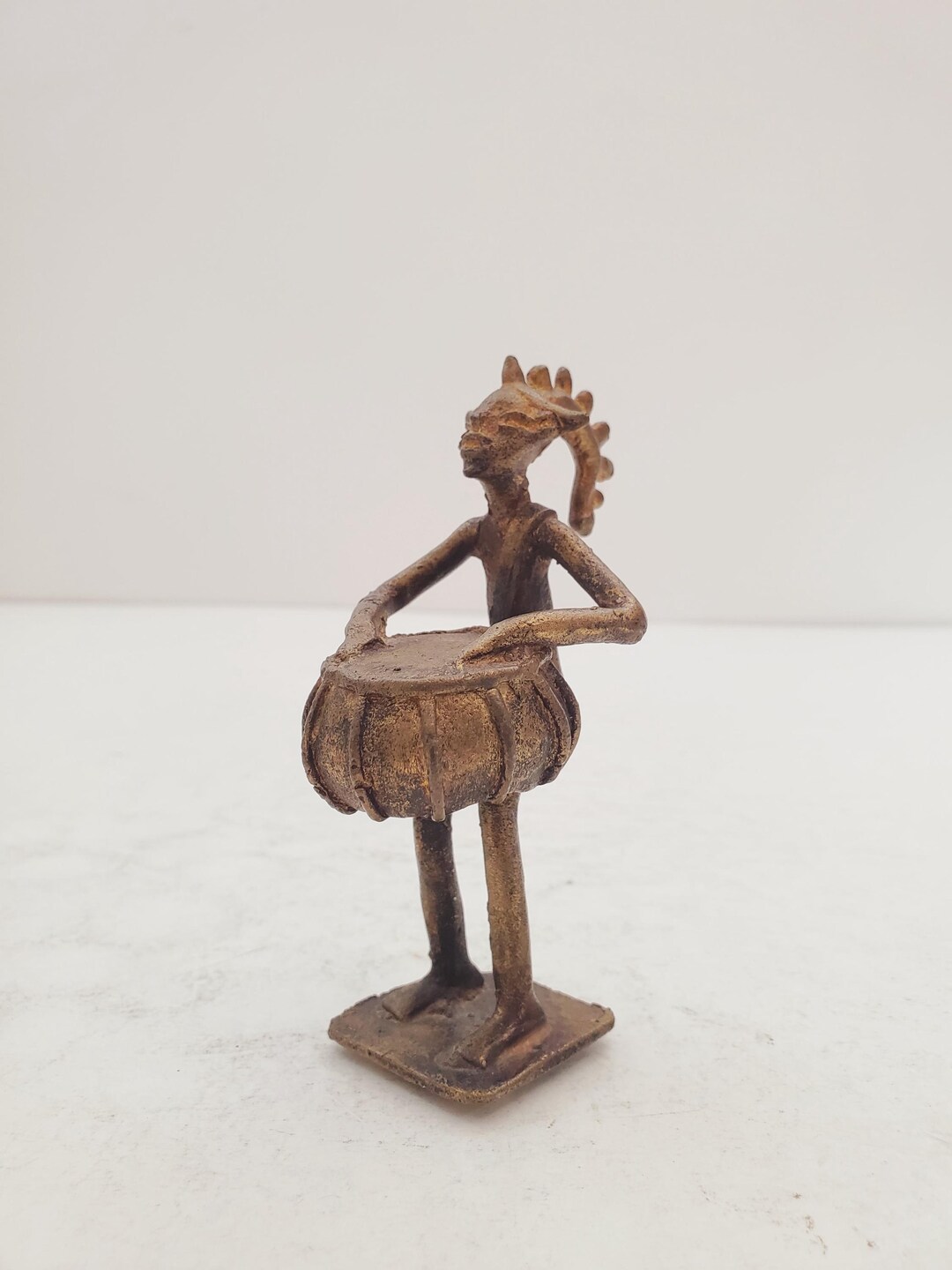 Vintage African Tribal Art Bronze Figurine, Antique Cote D'ivoire ...