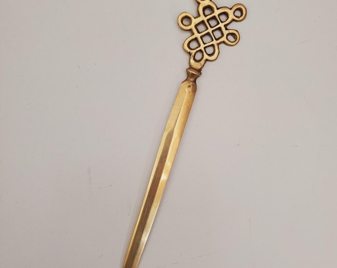 Vintage Letter Opener Solid Brass Lightweight Envelope Slitter Mail ...