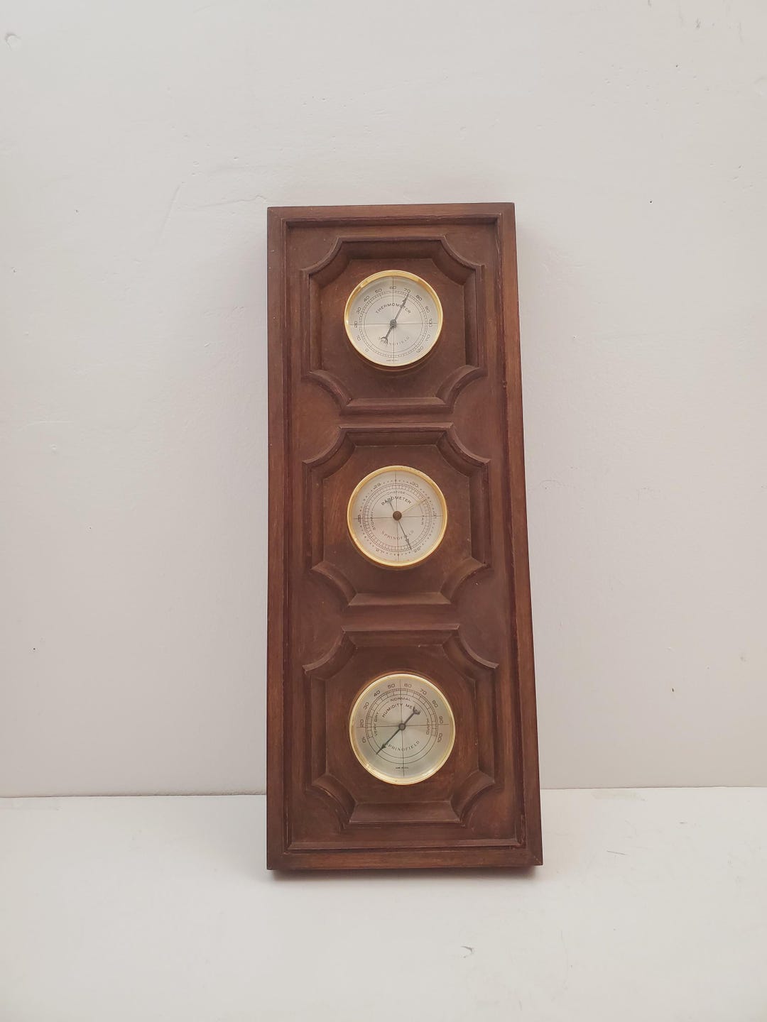 Vintage , MCM, Wall, Weather Station Includes Thermometer, Barometer ...