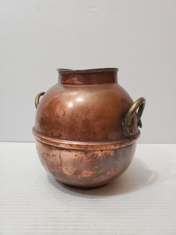 Antique Copper Pot Plant Pot Rustic Copperware Vintage - Etsy
