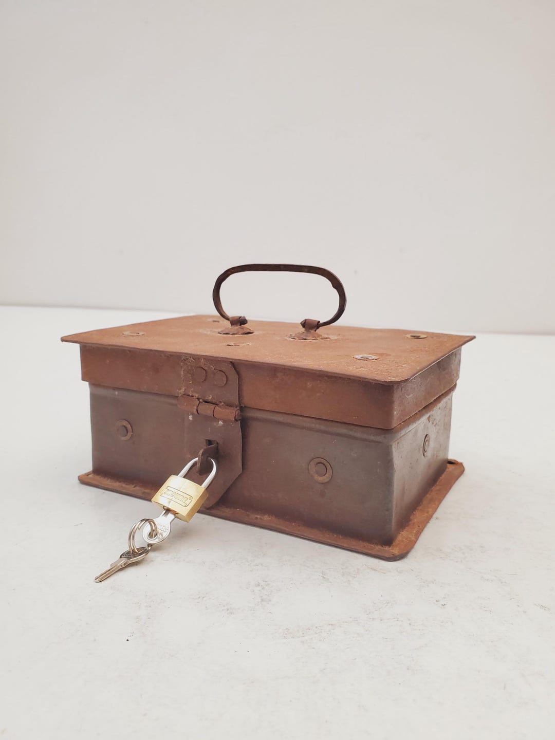 Antique Forged Storage Box - Eastern Hand Forged Metal Valuables, Stash ...