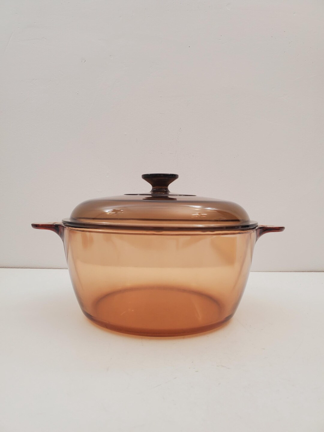 Vintage Corning Visions Visionware Amber Brown Glass 4.5 Litre Dutch ...