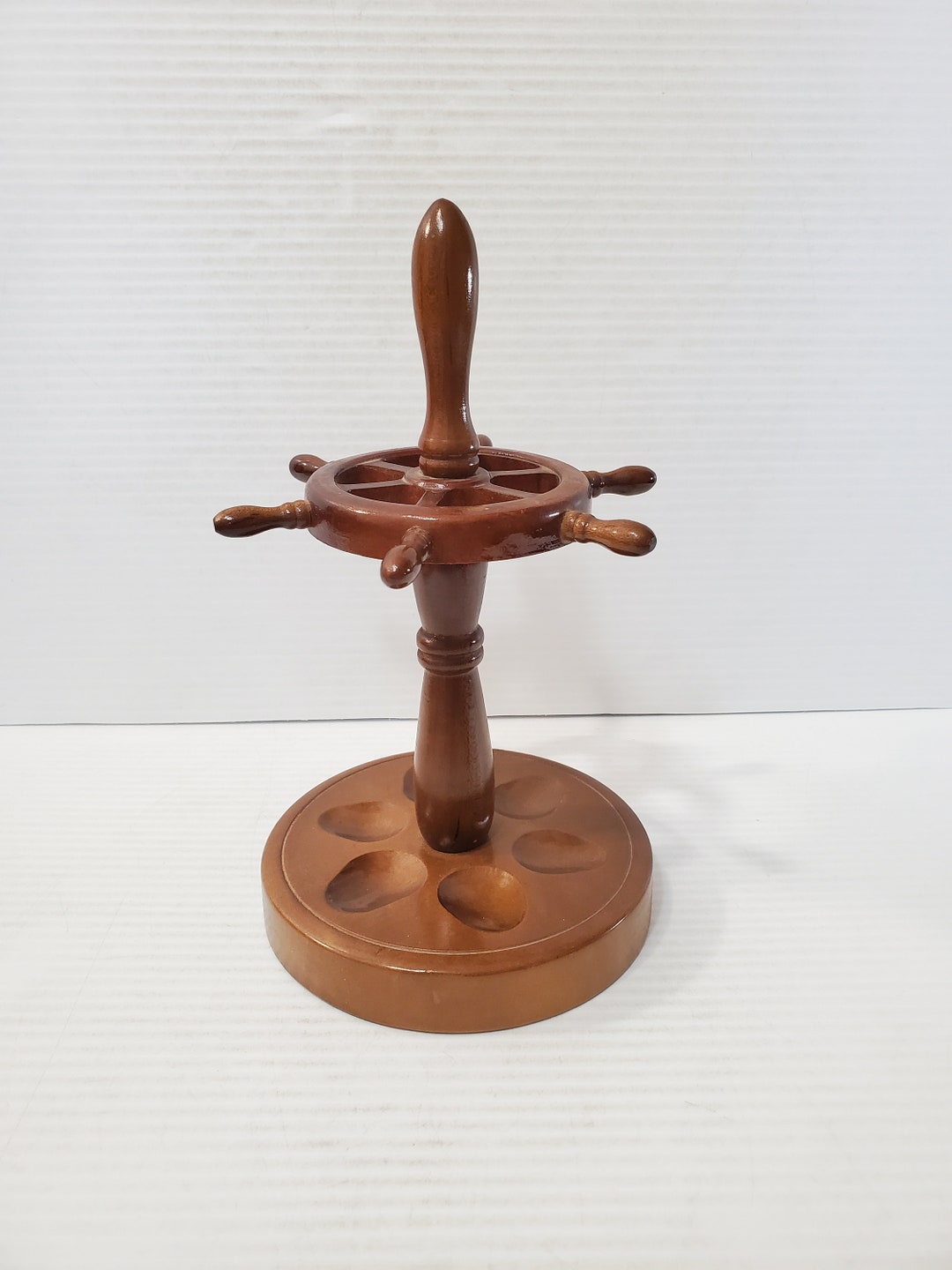 Vintage Wood Pipe Stand Plant Propagation Holds 5 Pipes or Glass Test ...