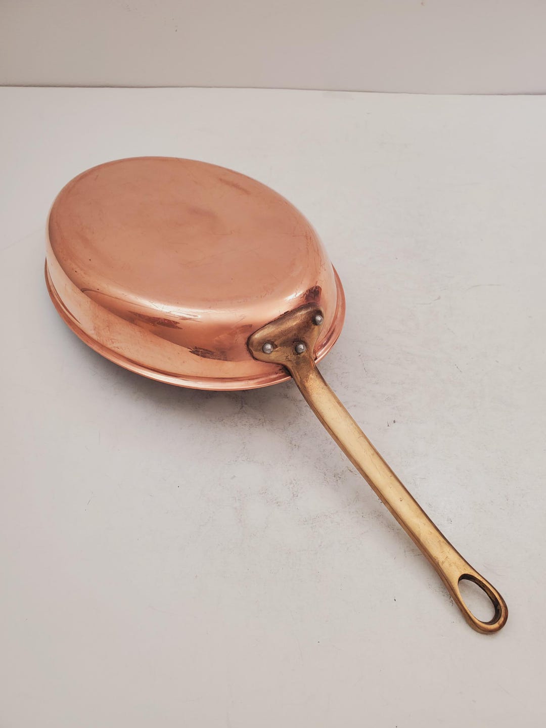 Vintage Copper Oval Fish Frying Pan / Skillet - Made in France Vintage ...