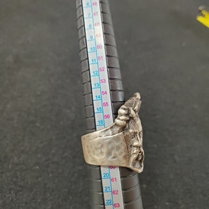 Sterling Silver Face Ring Man Face Ring Mask Ring Portrait Ring Ancient ...