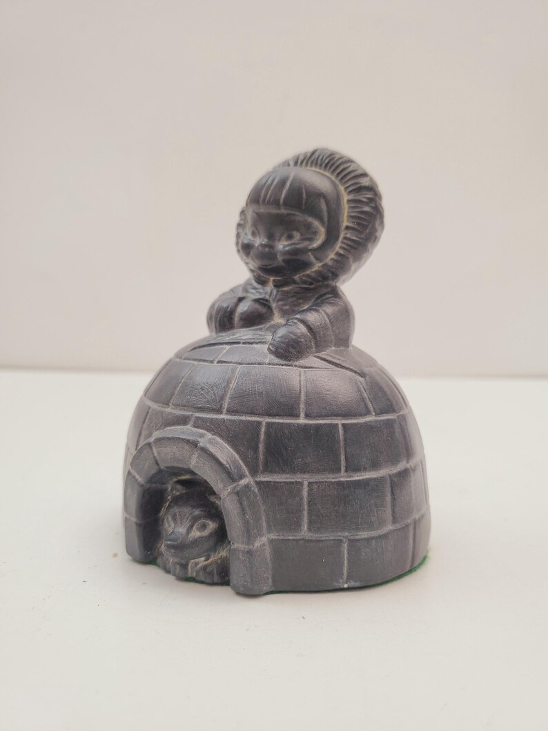 Inuit Art Ceramic Figurine, Canadian Figural Igloo Eskimo Inuit ...