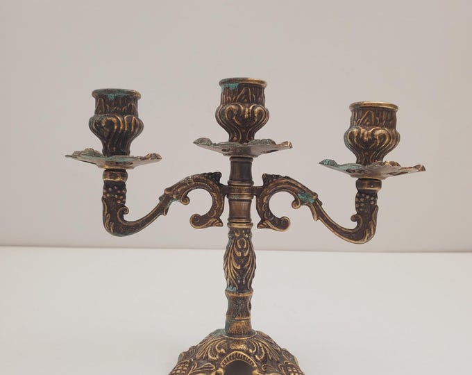 Vintage Candelabra Candle Holders/ 3 Arm Candelabras/ Candelabra ...