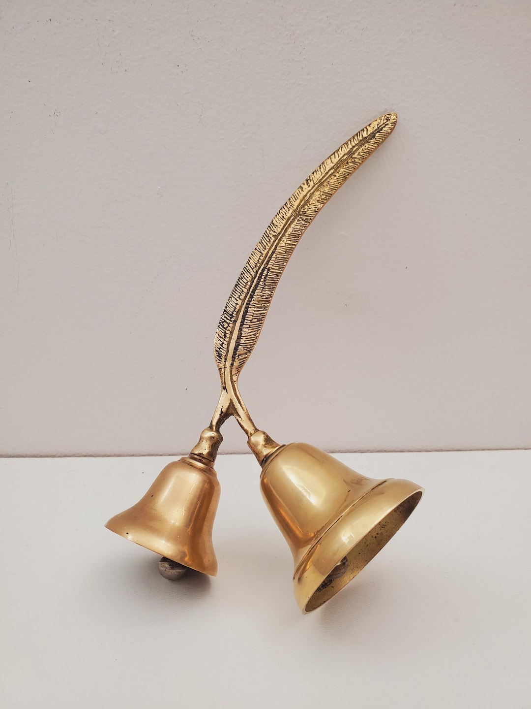 Vintage Brass Hand Bell - Handheld Solid Brass Bell With Charming Tone ...