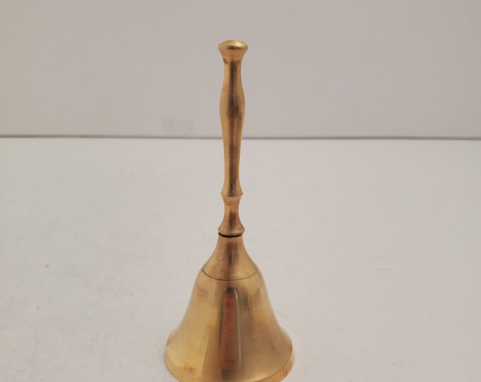 Vintage Brass Hand Bell - Handheld Solid Brass Bell With Charming Tone ...