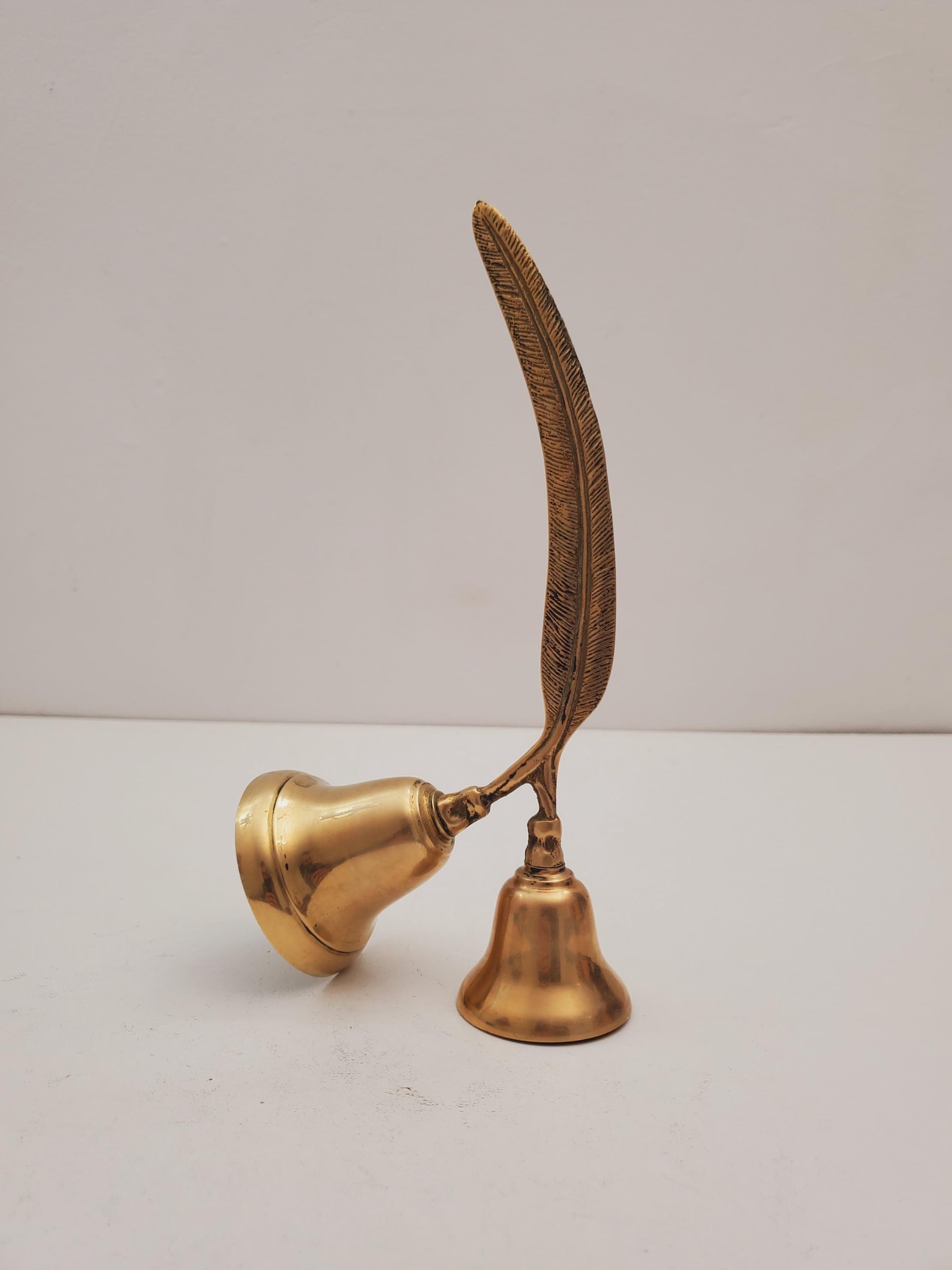 Vintage Brass Hand Bell - Handheld Solid Brass Bell With Charming Tone ...