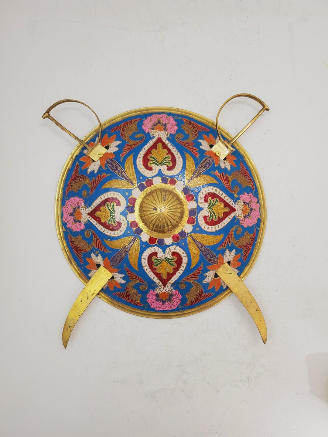 Turkish Brass Shield Sword Display - Etsy