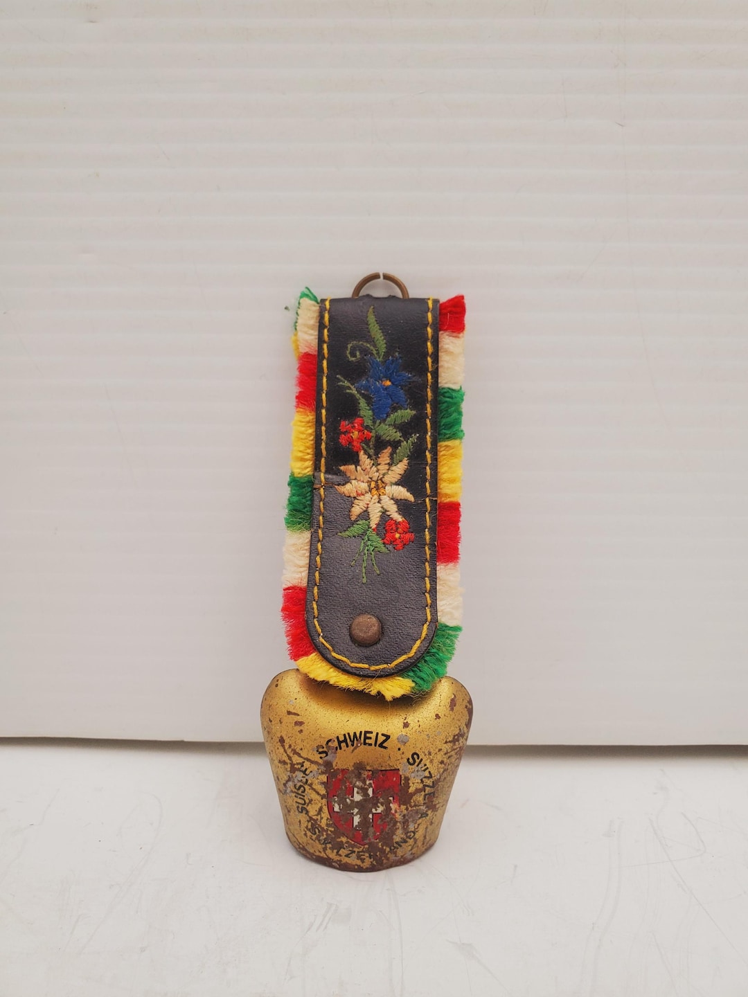 Swiss Brass Cowbell, Vintage Cow Bell With Strap, Tyrol Rustic Cow Bell ...