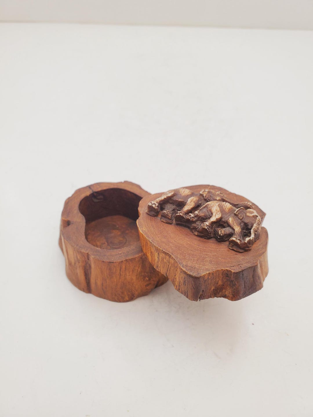 Tree Trunk Box Swivel Lid, Unique Box, Log Box, Burl Wood, Jewelry Box ...