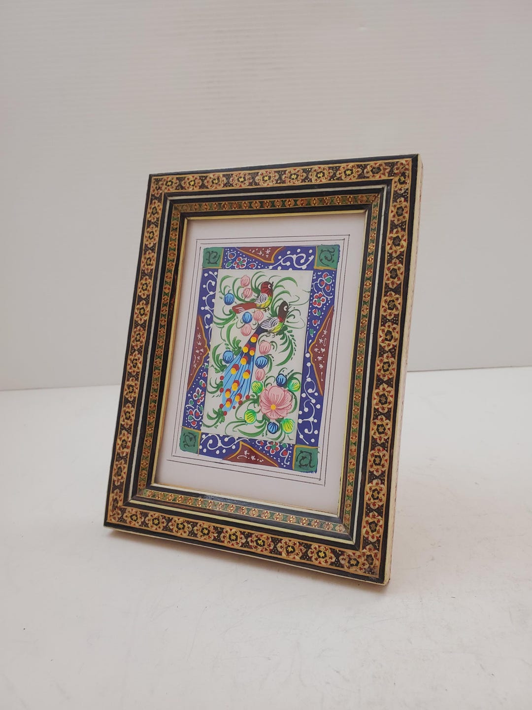 Wood Inlaid Frame Persian Wood Inlay Photo Frame Hand Crafted Wood ...