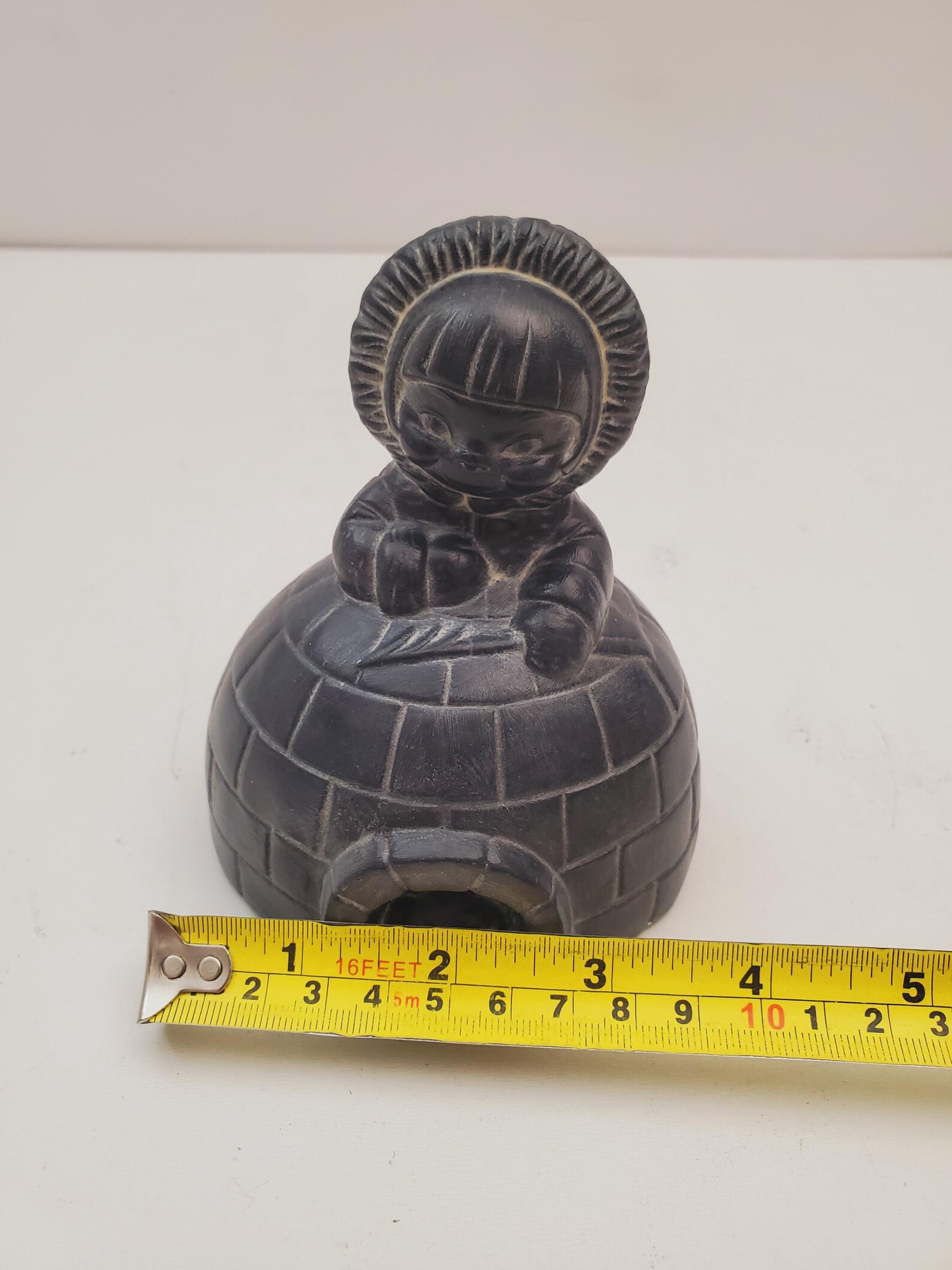 Inuit Art Ceramic Figurine, Canadian Figural Igloo Eskimo Inuit ...