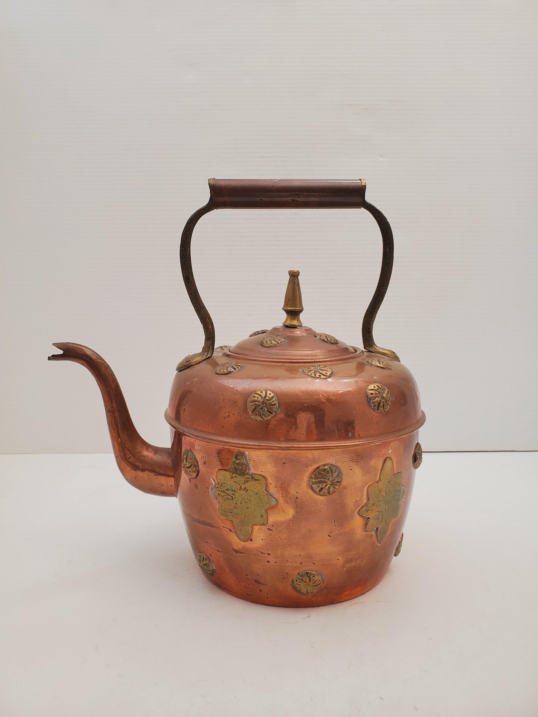Vintage Copper Teapot With Handle, Antique Copper Kettle/teapot -rustic ...