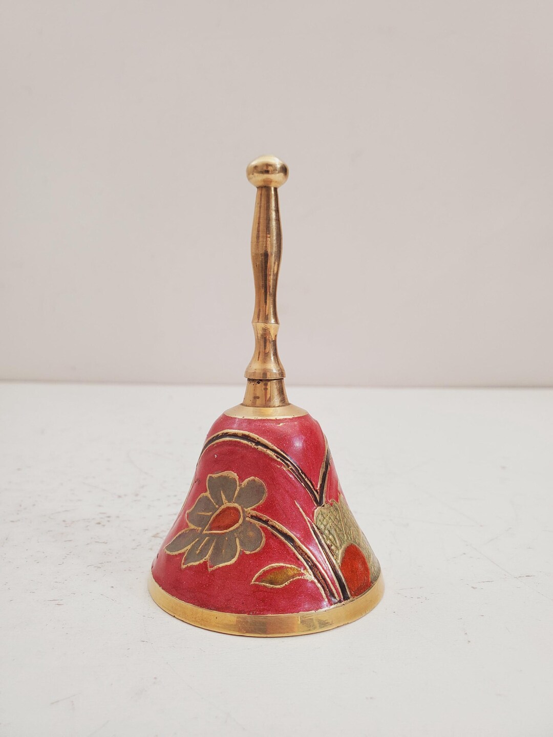 Vintage Brass Hand Bell - Handheld Solid Brass Bell With Charming Tone ...