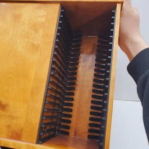 Vintage Rotating Wood CD Holder Carousel, Compact Disc Rack Wooden CD ...