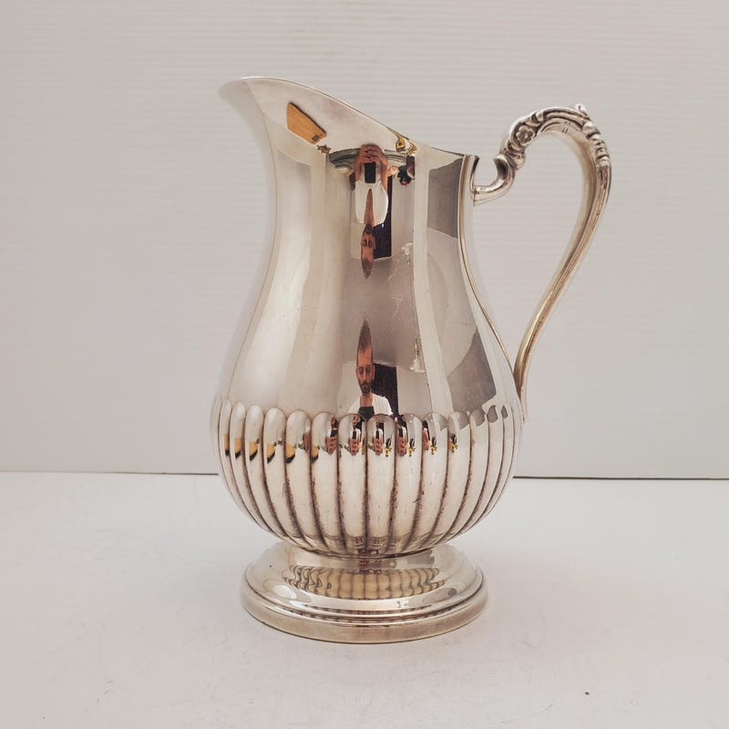Silver Plate Pitcher - Etsy