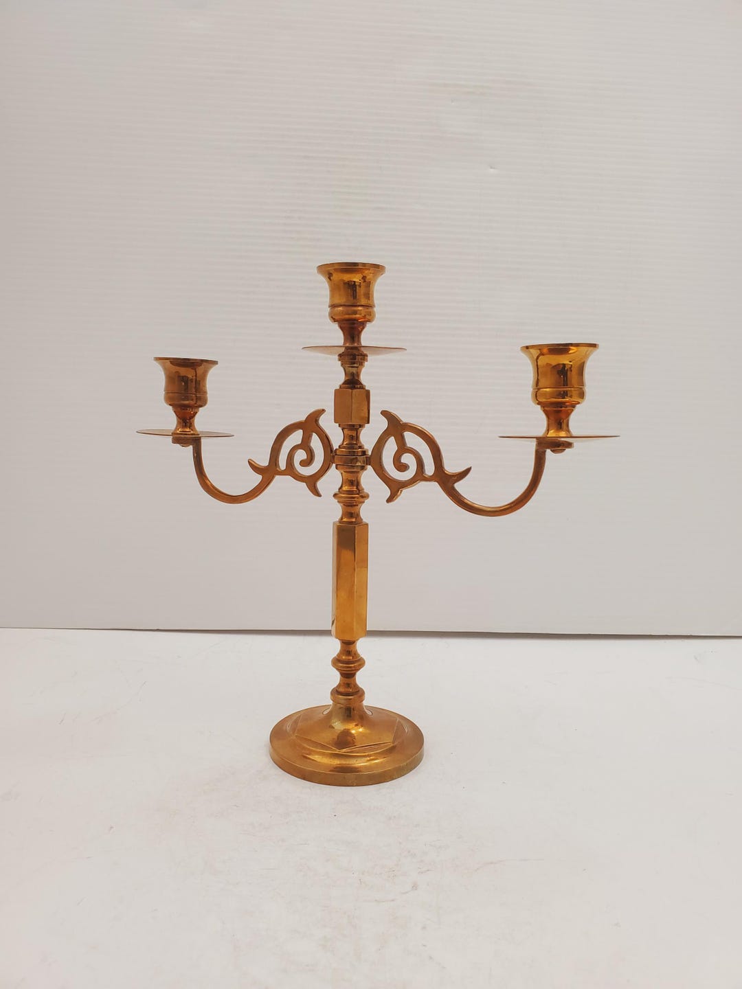 Vintage Candelabra Candle Holders/ 3 Arm Candelabras/ Candelabra ...
