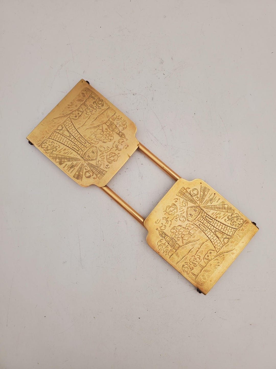Victorian Antique Brass Folding Desktop Book Holder | Art Nouveau Brass ...