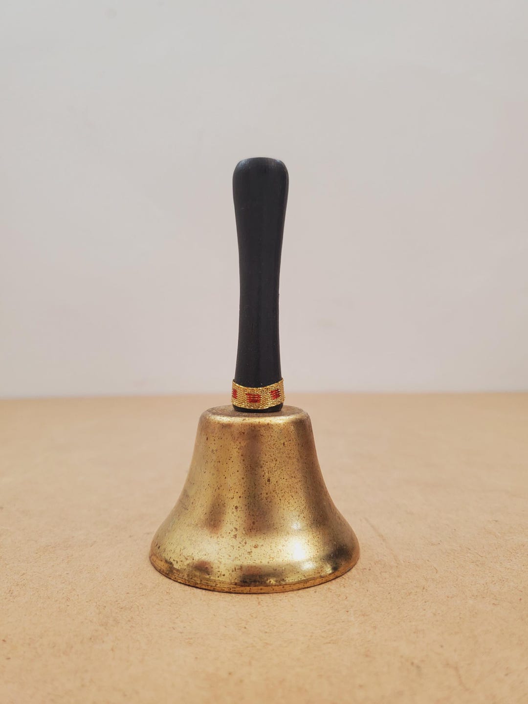 Vintage Metal Hand Bell - Handheld Metal Bell - Home Shrine Altar Tools ...
