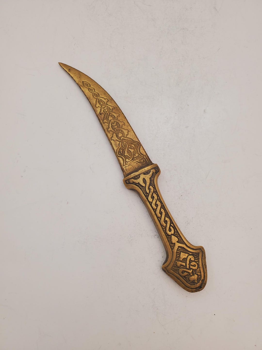 Antique Turkish / Arabic Dagger 10" Carved - Handmade Ancient Dagger.or ...