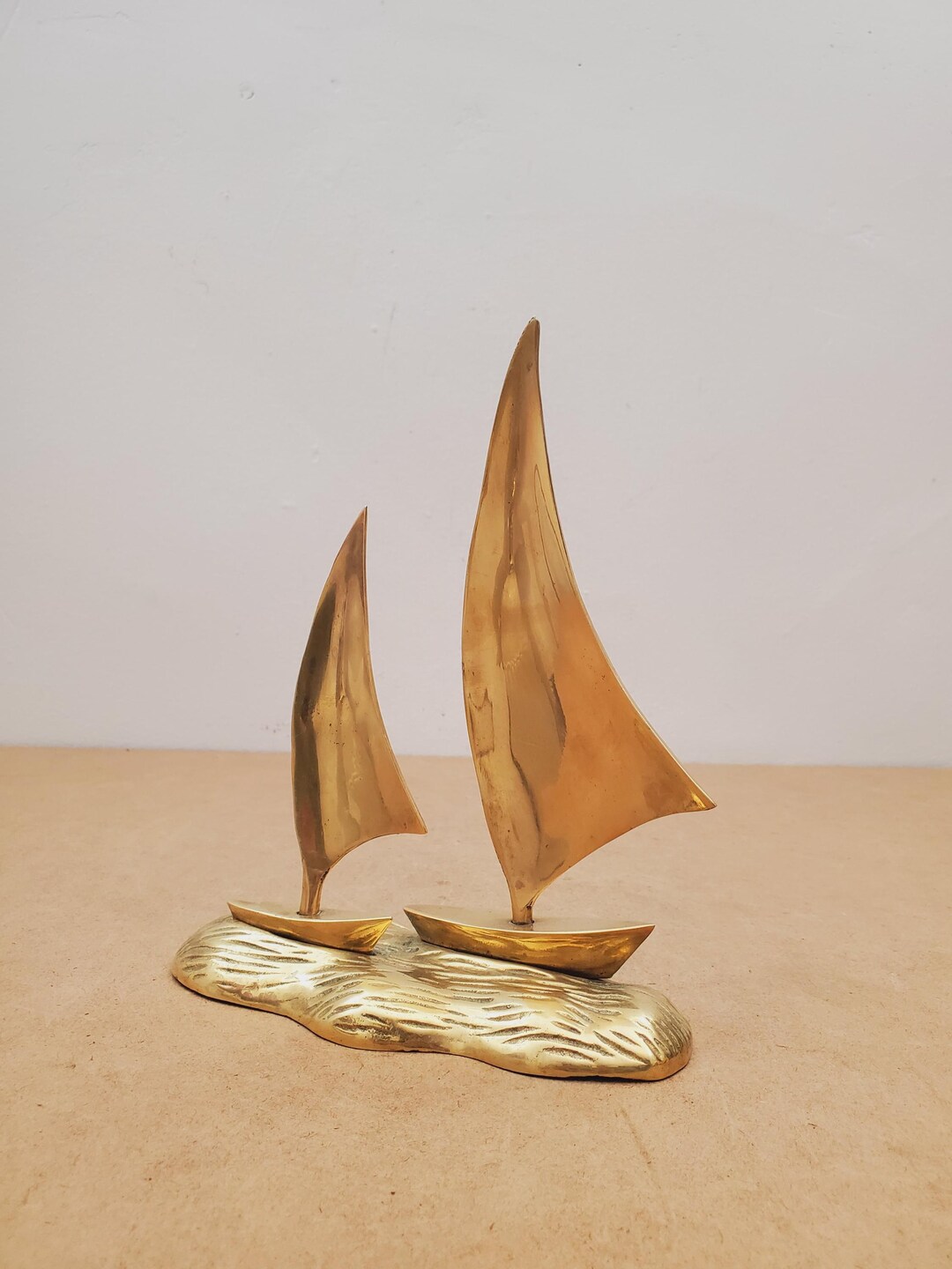 Vintage Brass Ship Boat Yacht Statue, Boat Ship Collector, Father's Day ...