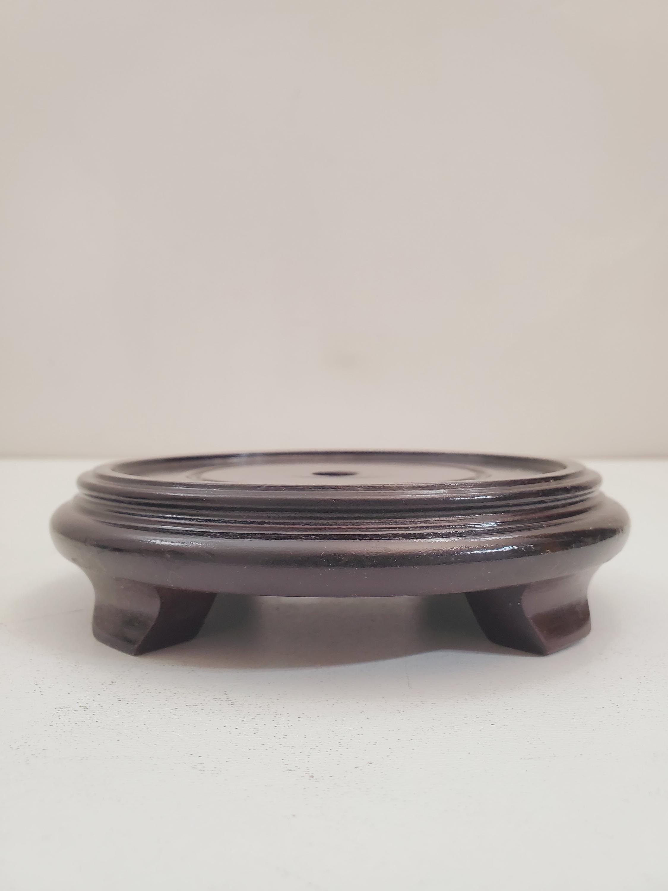 Vintage Round Base for Pot,figurine, Vase Base,oriental Darkbrown Base ...