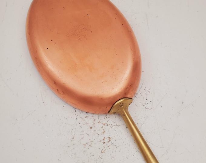Vintage Copper Oval Fish Frying Pan / Skillet - Made in France Vintage ...