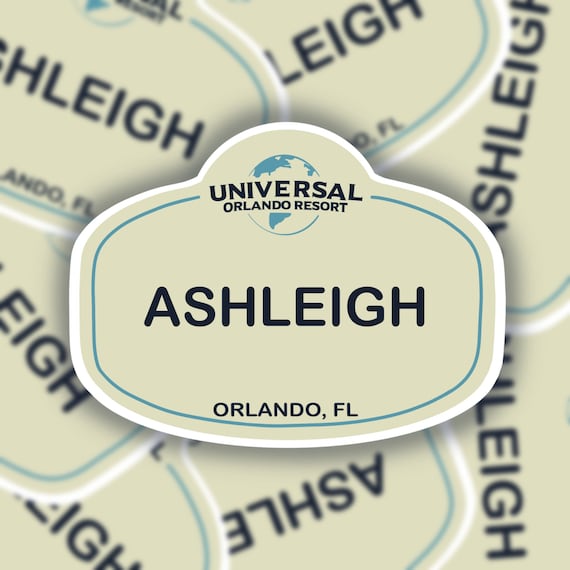 Custom Universal Studios Orlando Team Member Name Tag Sticker | Etsy