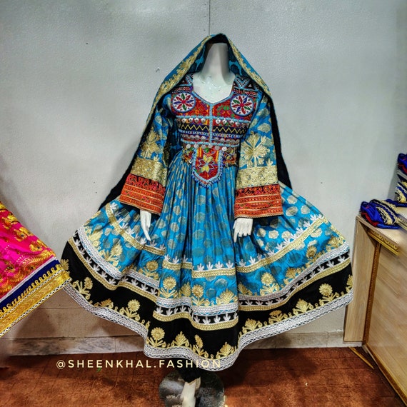 Traditional Afghan Dress With Full Hand Made Embroidery Etsy Canada