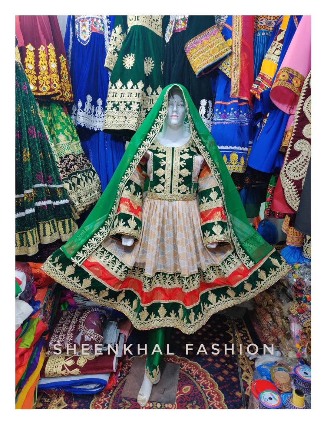 Traditional Afghan Dress With Full Hand Made Embroidery - Etsy