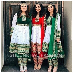Afghan Dress for Women - Traditional Afghan Dress for Wedding Nikkah - Etsy