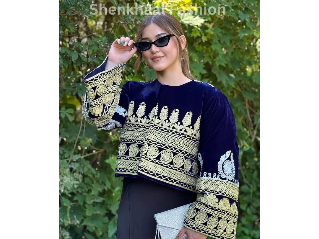 Afghan Women Traditional Short Jacket Charma Embroidered Party Wear - Etsy